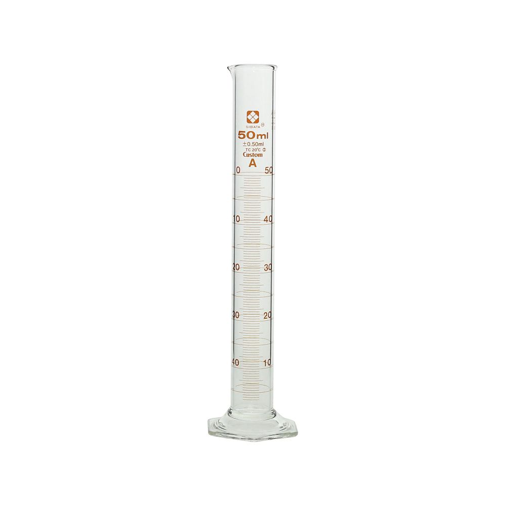 1-1959-05-24 Graduated Cylinder 50 mL, with JCSS Calibration Certificate 【AXEL GLOBAL】ASONE