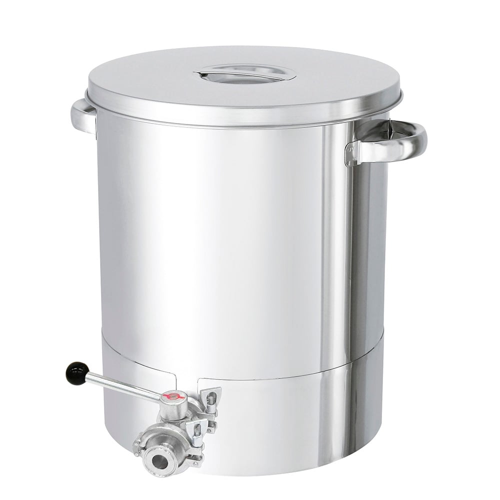 2-111-08 底部勾配型ステンレス容器 バルブ付 45L KTT-ST-39-BV 【AXEL】 アズワン