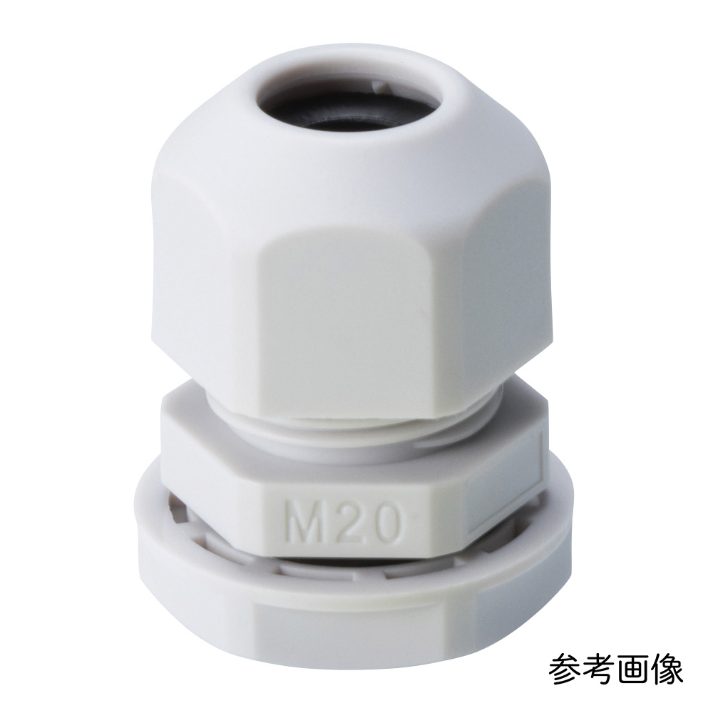 3-995-06 Mネジケーブルグランド（RM型） ライトグレー 1個入 RM10S-6S 【AXEL】 アズワン