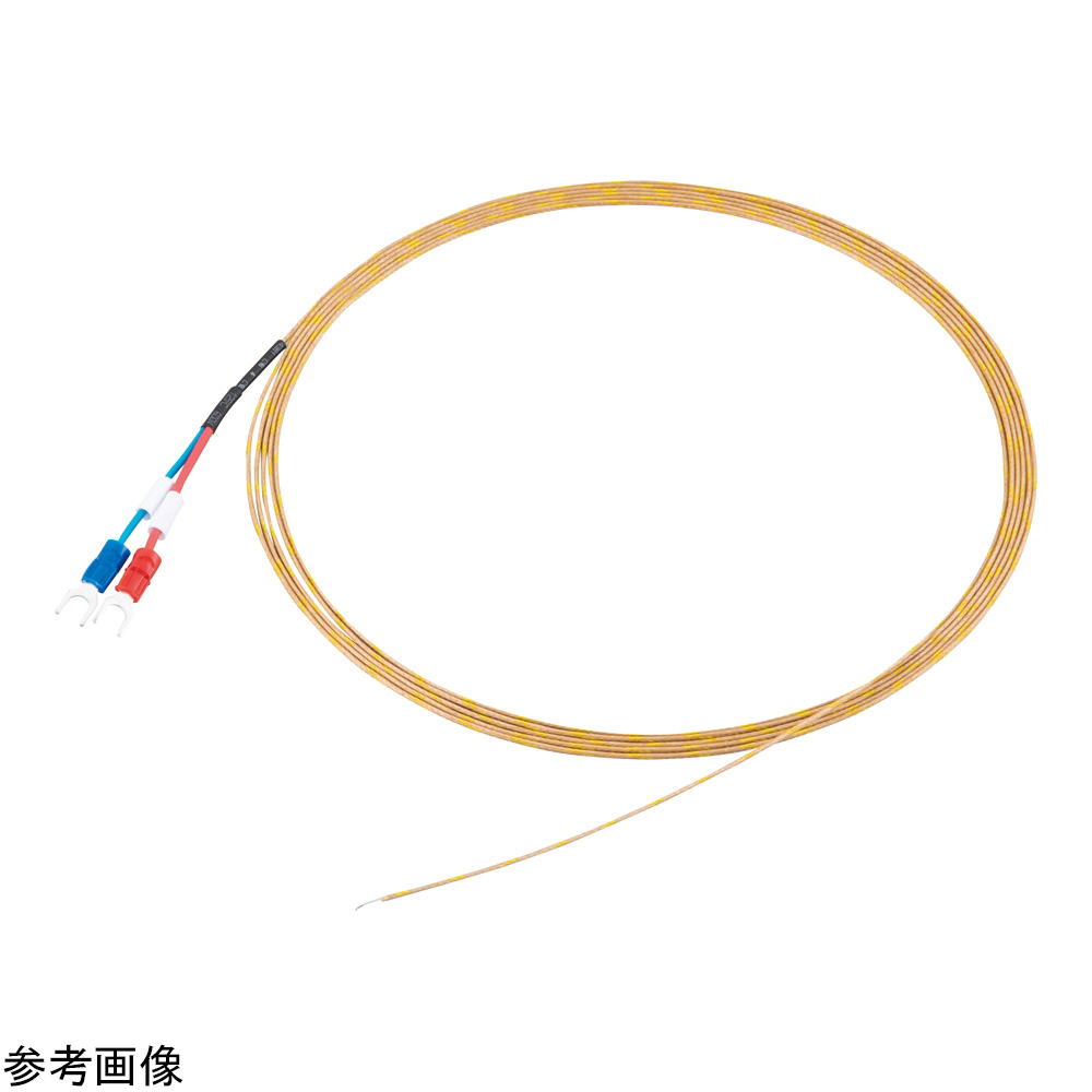 4-3890-04-20 被覆K熱電対 ガラス被覆 φ0.25mm 4m 校正証明書付き DS-2000-0254-M4Y 【AXEL】 アズワン