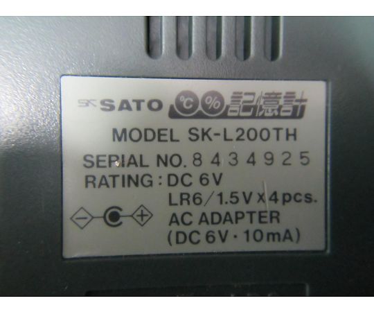 44-1026-65 【中古品】温湿度記録計 SK-L200TH 【AXEL】 アズワン