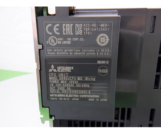 44-1224-10 【中古品】シーケンサー（CPUユニット） Q00UJCPU 【AXEL】 アズワン