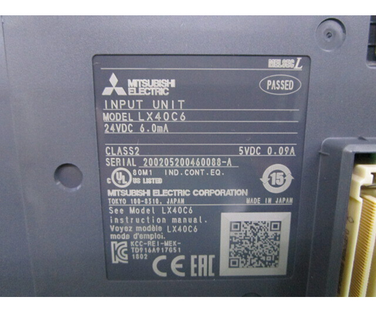 45-0012-62 【中古品】シーケンサー（DC入力ユニット） LX40C6 【AXEL】 アズワン