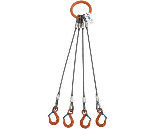 54-0200-32 スリング 4本吊り ワイヤタイプ 1.6t×1m 4WR1.6TX1 【AXEL】 アズワン