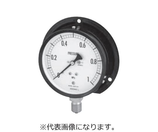 60-1257-66 普通形圧力計（AA10-223X0.1MPA） BT1/4-60X0.1MPA 【AXEL】 アズワン