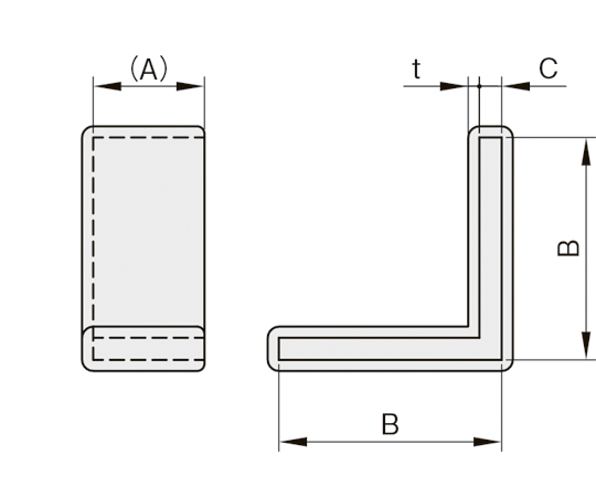 60-2805-28 保護キャップ Lアングル（R無）用（10個入）赤 HLRELN50X6-P 【AXEL】 アズワン