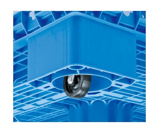 61-3196-16 キャスター付パレット 812131 D4-1111-Mライトブルー SK-D4-1111M-BL 【AXEL】 アズワン