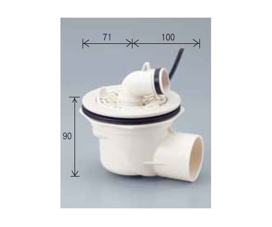 62-3121-65 横引排水トラップ ZVR31N 【AXEL】 アズワン