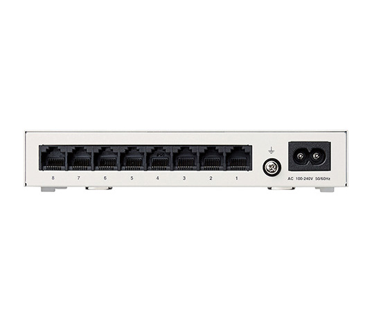 63-1844-51 1000BASE-T対応 スイッチングハブ EHC-G08MN2-HJW 【AXEL】 アズワン