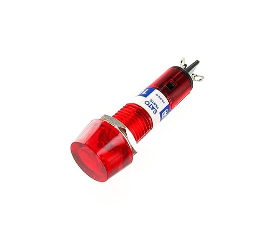 [現在受注を停止している商品です]ネオンブラケット 円筒型 AC100V～125V 赤 BN-5701-1-R 63-3158-91 【AXEL】 アズワン