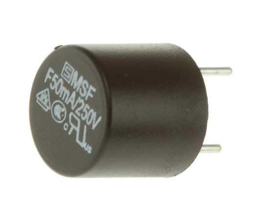 63-4752-61 Schurter 50mA Radial F Leaded PCB Mount Fuse, 250V ac 34. ...