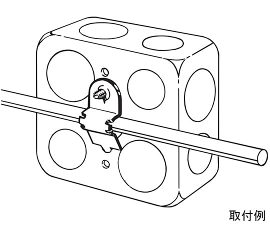 64-1094-11 丸鋼・全ネジ用BOX支持金具 1セット（50個入） MSRB5 【AXEL】 アズワン