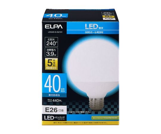 LED電球 ボール形G95 LDGシリーズ ELPA 【AXEL】 アズワン