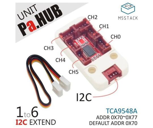 [取扱を終了した商品です]M5Stack用Port A(I2C)拡張ハブユニット M5STACK-PAHUB-UNIT 64-5636-39 ...
