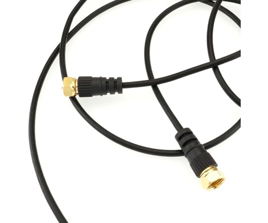 65-1793-01 極細アンテナケーブル 1m ブラック 両側ネジ式コネクタ AC10-478BK 【AXEL】 アズワン