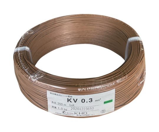 KV0.3 機器用ビニル電線 200m KV0.3SQシリーズ KHD 【AXEL】 アズワン