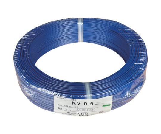 65-2033-27 KV0.5 機器用ビニル電線 青 200m KV0.5SQ-02-200M 【AXEL】 アズワン