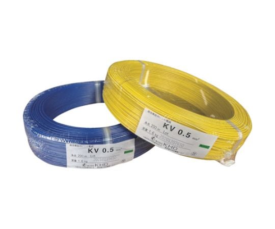 65-2033-27 KV0.5 機器用ビニル電線 青 200m KV0.5SQ-02-200M 【AXEL】 アズワン
