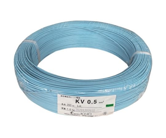 65-2033-27 KV0.5 機器用ビニル電線 青 200m KV0.5SQ-02-200M 【AXEL】 アズワン