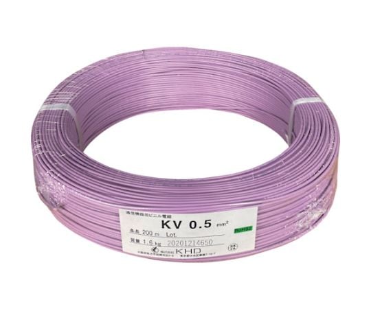65-2033-27 KV0.5 機器用ビニル電線 青 200m KV0.5SQ-02-200M 【AXEL】 アズワン