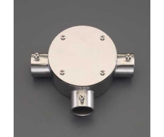 ねじ無し丸形露出ボックス（3方出）[ステンレス製] EA940CSシリーズ 【AXEL】 アズワン