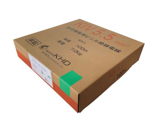 65-2591-84 KIV5.5 機器用ビニル電線 黄 100m KIV5.5SQ-03-100M 【AXEL】 アズワン