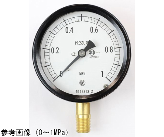 65-4295-19-20 密閉型圧力計（75Φ） 立形A枠 -0.1～0.1MPa 検査証明書付 BC101710.1-M 【AXEL】 アズワン