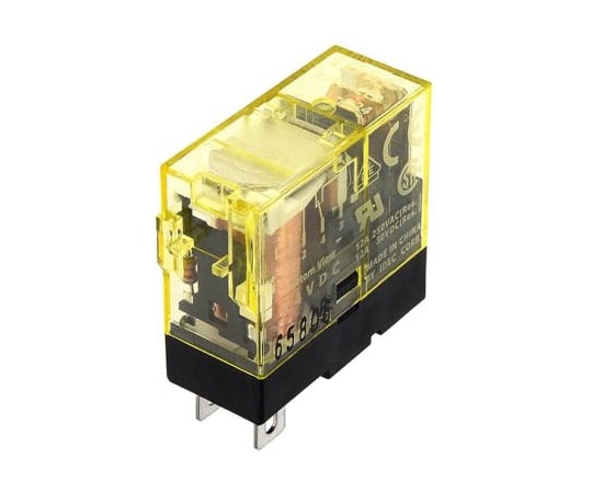 65-8082-38 リレー 24V dc 2c接点 プラグイン タイプ 1箱（10個入） RJ2S-CLD-D24 【AXEL】 アズワン