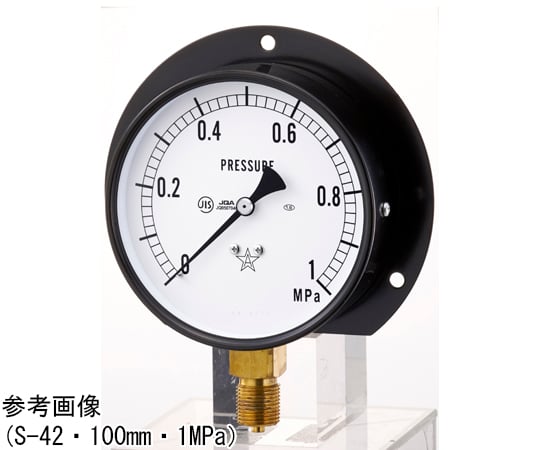 65-8124-24 汎用圧力計（スターゲージ） S-42-10MPa 【AXEL】 アズワン