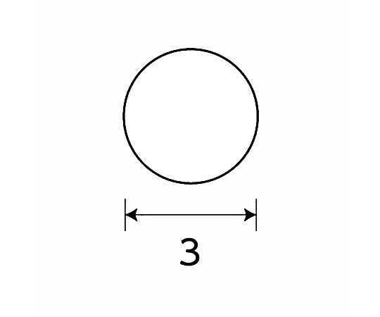65-9192-40 銅丸棒 3mm NO1375 【AXEL】 アズワン