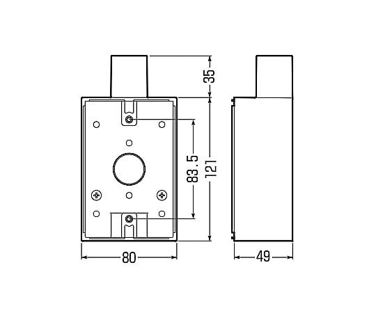 65-9314-04 [VE16･22用]露出ﾎﾞｯｸｽ(1･2方出/防水ｺﾝｾﾝﾄ用 EA940CS-179 【AXEL】 アズワン