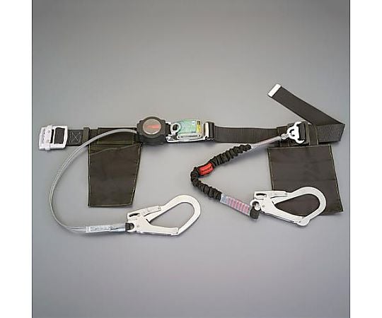 65-9344-01 墜落制止用器具(胴ﾍﾞﾙﾄ/伸縮+巻取式2丁掛け EA998FR-181 【AXEL】 アズワン