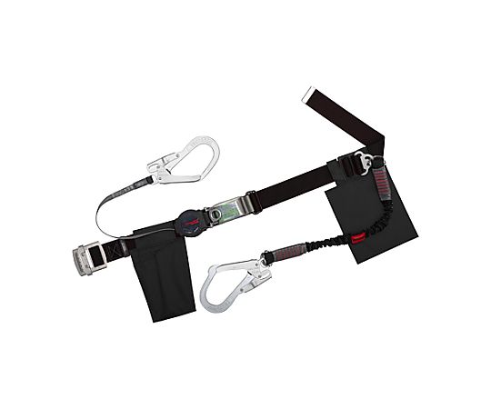 65-9344-01 墜落制止用器具(胴ﾍﾞﾙﾄ/伸縮+巻取式2丁掛け EA998FR-181 【AXEL】 アズワン