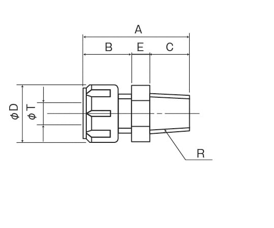 65 9344 93 Pfa メイル・コネクター（貫通穴タイプ）sfh 6 R3 8bt Nr1067 002 【axel】 アズワン