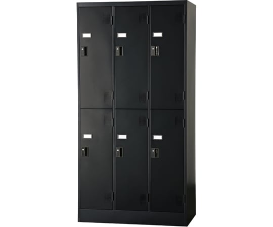 TLKスタンダードロッカー 2段 シリンダー錠 ブラック TLK-Sシリーズ 【AXEL】 アズワン