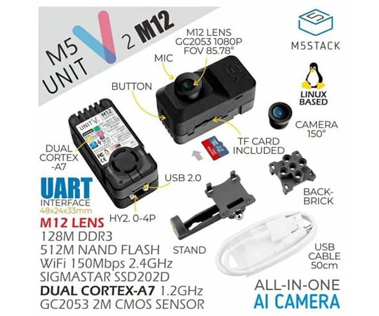M5Stack UnitV2 M5STACK-U078シリーズ M5Stack 【AXEL】 アズワン