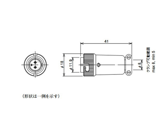 [取扱を終了した商品です]小型丸型多極コネクタ（RM12B/プラグ/4極/オス） RM12BPE-4PH(76) 67-0418-86 ...