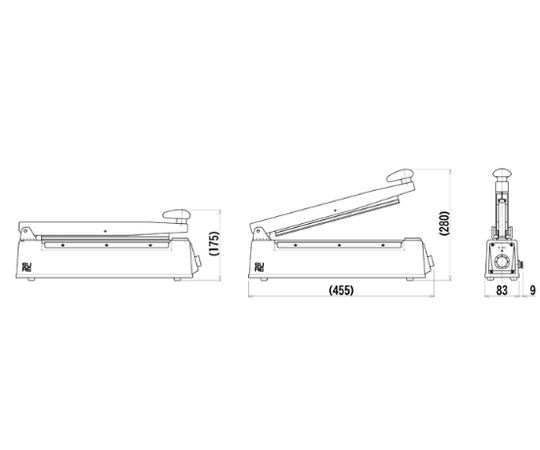 67-0434-68 卓上シーラー 黒 2.5×300mm NL-302J(BK) 【AXEL】 アズワン