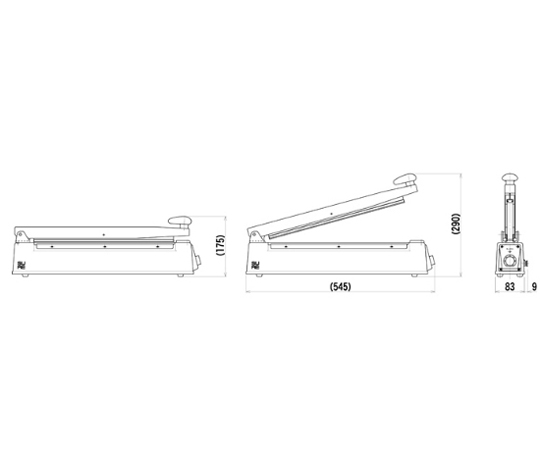 67-0434-73 卓上シーラー 黒 2.5×400mm NL-402J(BK) 【AXEL】 アズワン