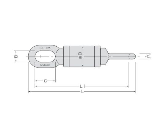 67-2304-55 KTスイベル KBS-102 （2t） 081A7KBS102 【AXEL】 アズワン