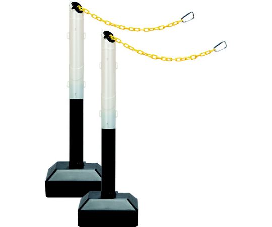 プラチェーン6.5M内蔵伸縮ポール バリネオ（スタンドタイプ）2本セット BN-665シリーズ Reelex 【AXEL】 アズワン