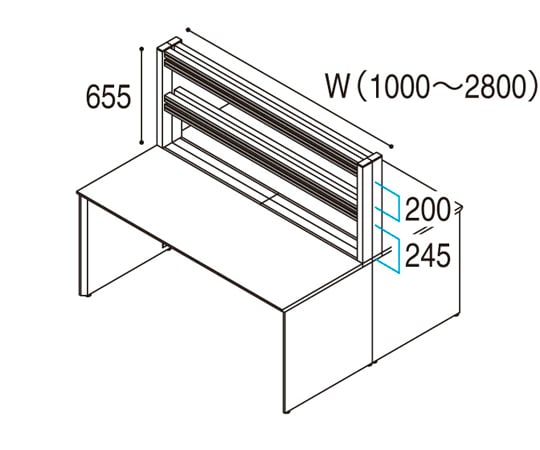 67-2627-86 Arcena/DTF両面2段セット W2400 OW 5-155-4161 【AXEL】 アズワン