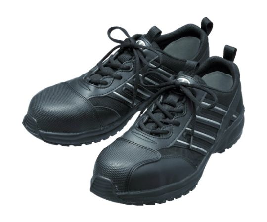 67-3127-64 JSAA B種認定 超軽量先芯入りスニーカー ブラック 23.5cm SL601CAP-BK-23.5 【AXEL】 アズワン