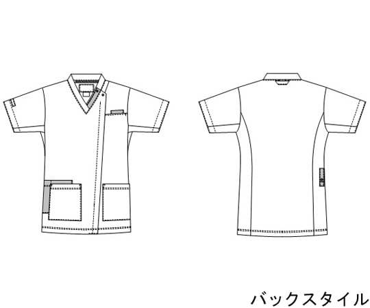67-4751-43 男女兼用スクラブ パープル S AY-5522 【AXEL】 アズワン