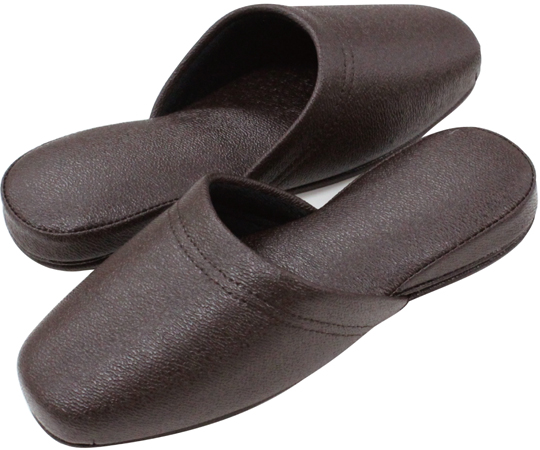 67-4934-13 ビニールスリッパ ニューキャスター Mサイズ Brown 5足セット 10-1-004-06 【AXEL】 アズワン