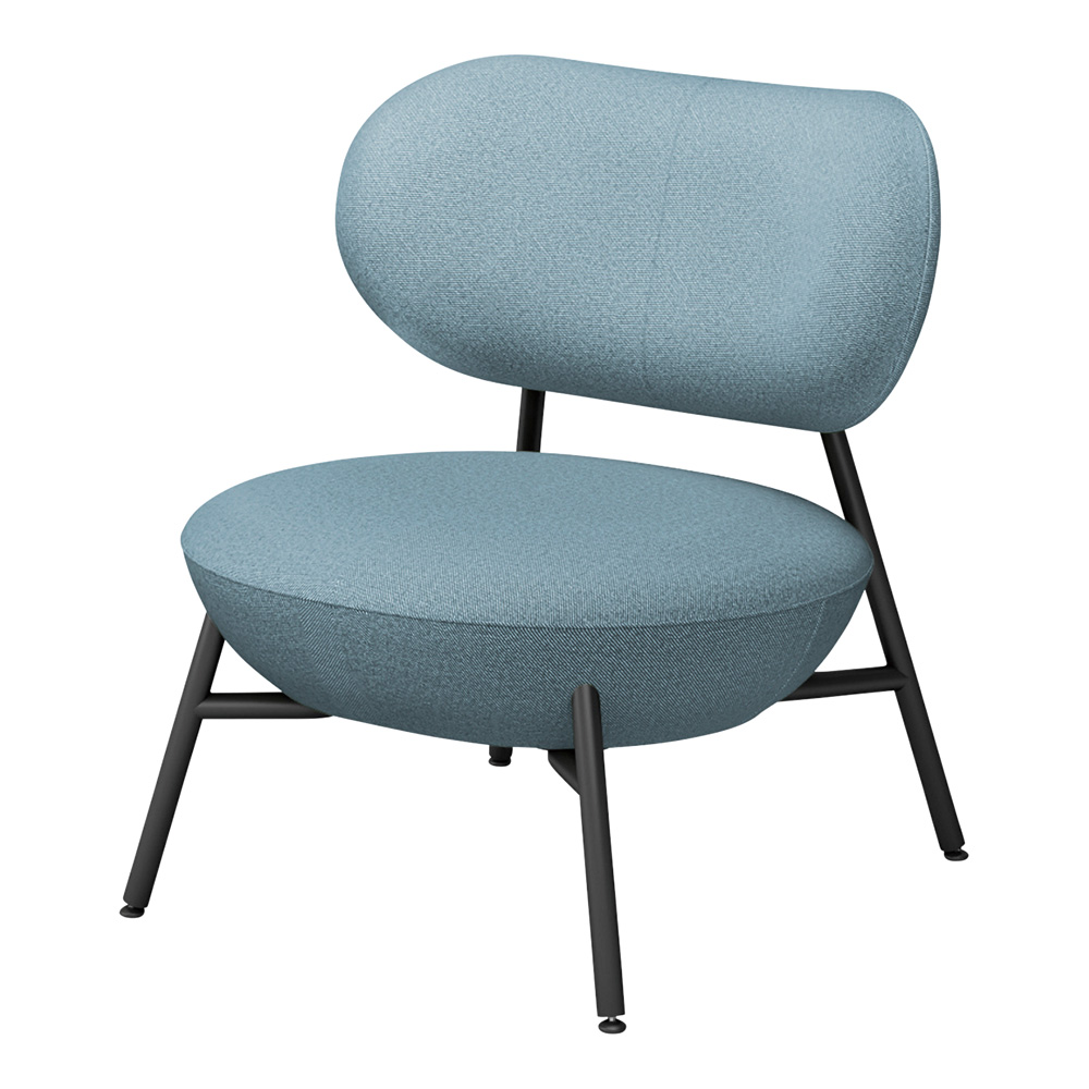 67-5199-13 ミートラウンジ 1シーターソファ ミストブルー KLF-201C-T1S5 【AXEL】 アズワン