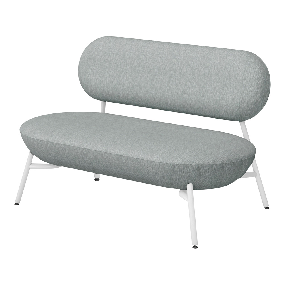 67-5199-20 ミートラウンジ 2シーターソファ アッパークラス グレーC KLF-202CN-WGC5 【AXEL】 アズワン