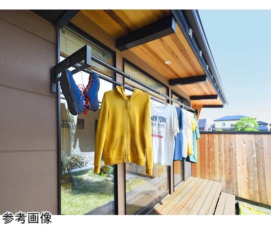 67-5199-88 ランドリーホルダー＆ポールセット S 2本 ブラック TGS52006BK 【AXEL】 アズワン