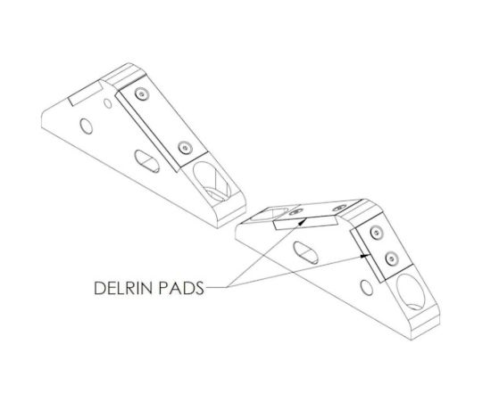 67-5641-53 V型コンポーネント大（接触部分デルリン製）（メートル法）Large Vees（2）Delrin pads 1セット（2個 ...
