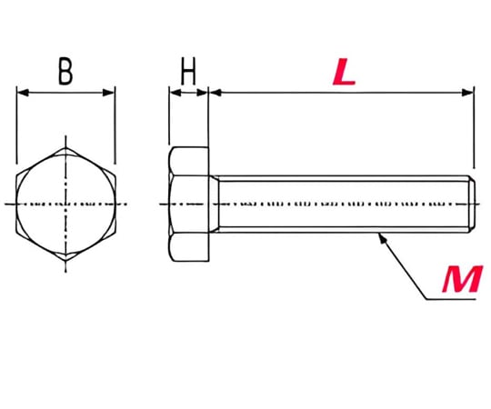 67-6434-01 ピーク 六角ボルト M12.0×L25mm 10個入 PEEK_HB_M0120P0175L0250 【AXEL】 アズワン